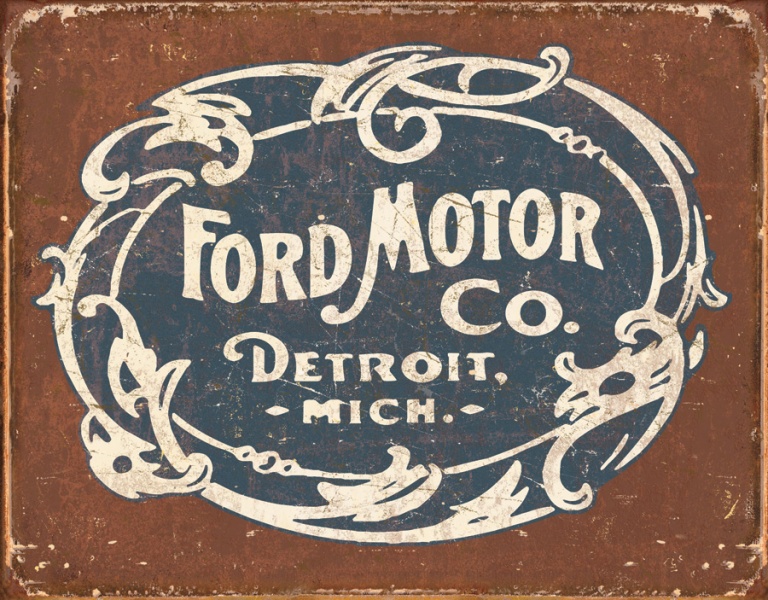 Ford Historic Logo 1903 - Metallskilt - RETRONORGE.NO