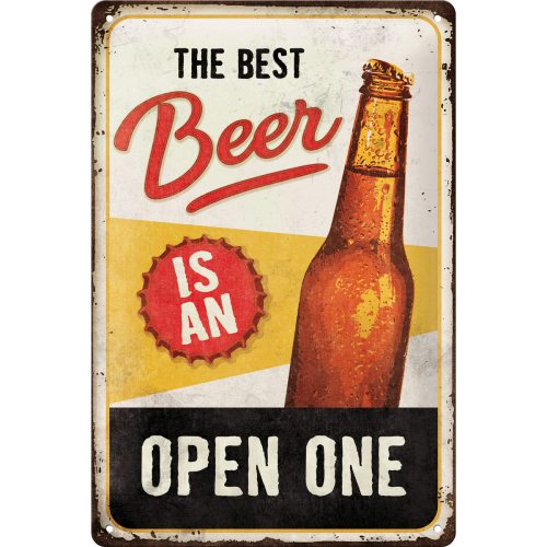 The Best Beer is an Open One - Metallskilt - RETRONORGE.NO